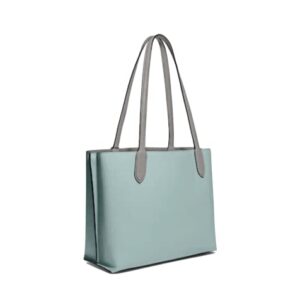 Coach Willow Tote In Colorblock With Signature Canvas Interior