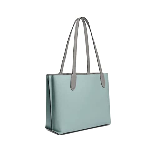 Coach Willow Tote In Colorblock With Signature Canvas Interior