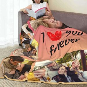 Abybela Custom Blankets with Photos Personalized Picture Blankets Using My Own Photos Custom Blanket Gifts for Boyfriend/Girlfriend/Wife/Husband, Birthday Valentines