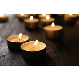 Amari 12g Tea Lights - 100 Pack Tea Light Unscented Candle - Lasts for 3-5 Hours (White)