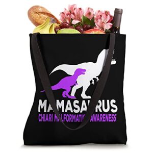 Mama Dinosaur Chiari Malformation Awareness Mamasaurus Tote Bag