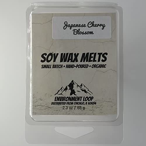 Japanese Cherry Blossom Soy Wax Melts - Maximum Scented 2.3 OZ Cube Bars (1 Pack)