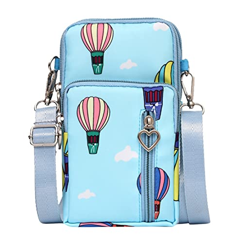 KANC Fashion Balloon Printing Women's Shoulder Handbag Zipper Messenger Bag Mobile Phone Bag Shoulder Tote Bag (AL, One Size)