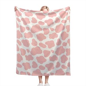 mazacuir pink cow print blanket cow blanket,pink throw blanket cow print throw blankets ,cow throw blanket, cow blanket for adults cowprint blanket -60x80 in-01