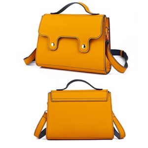 kumarte crossbody bags for women vegan yellow leather cute phone designer waterproof crossbody bag adjustable shoulder straps handbag purse bag girl messenger satchel bag