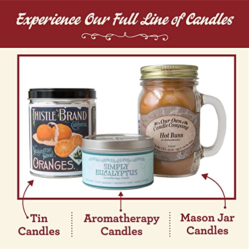 Our Own Candle Company Apple Pie Cinnamon Vanilla & Lemon Pound Cake Scented Candles, 13 Ounce Mason Jar Candle (2 Candles)