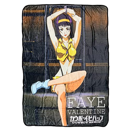 Cowboy Bebop Faye Valentine Cuffed Fleece Throw Soft Lightweight Blanket 45x60 Inches, Multicolored (BOCFB-BOP-FYCUF)