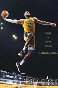 caluu lebron james basketball superstar inspirational art wall holiday decoration poster (12x18inch,no frame)