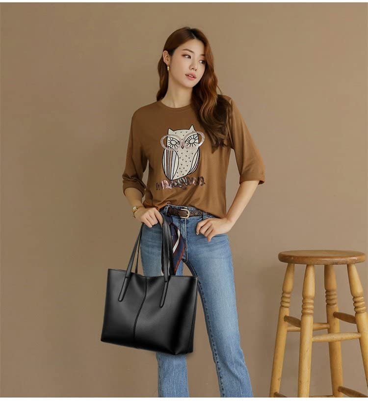 Women Shoulder Handbag Purses, Leather Tote Bag, Large Capacity Top-Handle Satchels, for Daily Work Shopping Dating