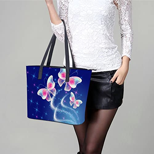 Womens Handbag Butterfly Leather Tote Bag Top Handle Satchel Bags For Lady