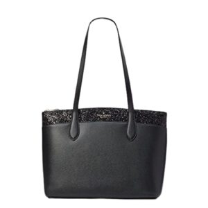 kate spade flash glitter tote (black)