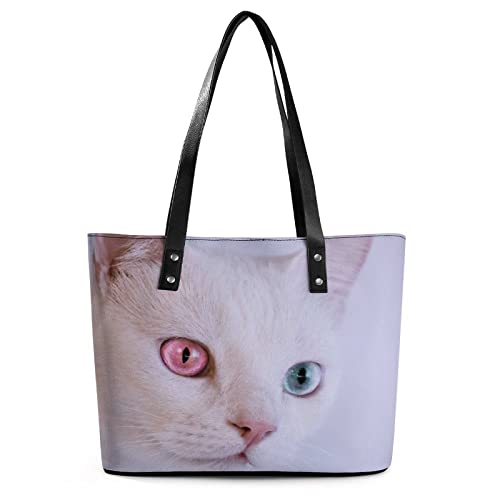 Womens Handbag Cat Leather Tote Bag Top Handle Satchel Bags For Lady