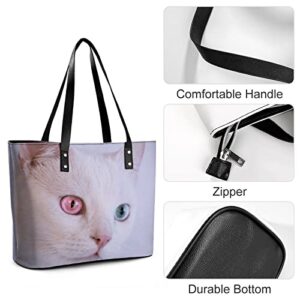 Womens Handbag Cat Leather Tote Bag Top Handle Satchel Bags For Lady