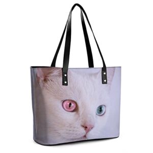 Womens Handbag Cat Leather Tote Bag Top Handle Satchel Bags For Lady