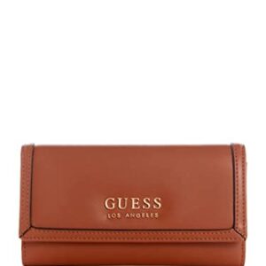 GUESS Factory Women's Milena Slim Clutch Wallet Cognac