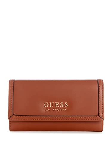 GUESS Factory Women's Milena Slim Clutch Wallet Cognac