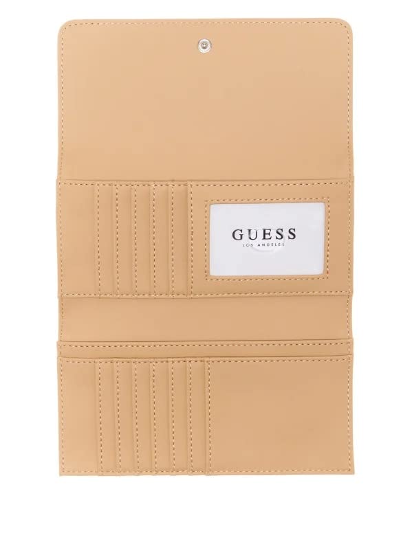 GUESS Factory Women's Milena Slim Clutch Wallet Cognac