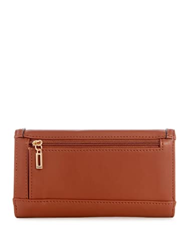 GUESS Factory Women's Milena Slim Clutch Wallet Cognac