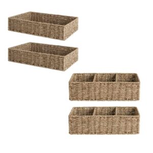 storageworks seagrass wicker baskets