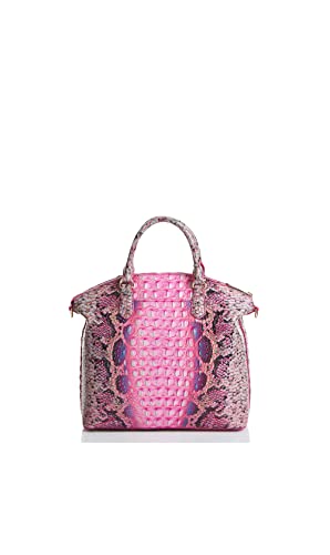 BRAHMIN Pink Cobra Ombre Melbourne Large Duxbury Satchel