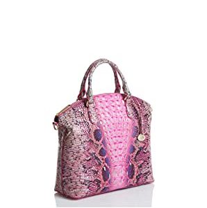 BRAHMIN Pink Cobra Ombre Melbourne Large Duxbury Satchel