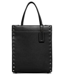 coach crystal rivets mini cashin tote black one size