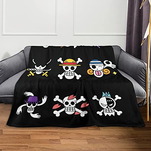 Cool Anime Blanket, Japanese Anime Characters Printing Bed Throws, Ultra Soft Cozy Flannel Throw Blanket for Couch Bed Sofa, Comfortable Lightweight Blankets 80X60 Inch for All Season (Anime 2)