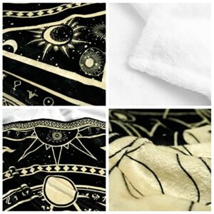 Pisces Zodiac Blanket, Pisces Zodiac Gifts for Women Moon Constellation Throw Blanket Astrology Decor Witchy Pisces Birthday Gifts Gothic Soft Microfiber Blanket 60"X50"