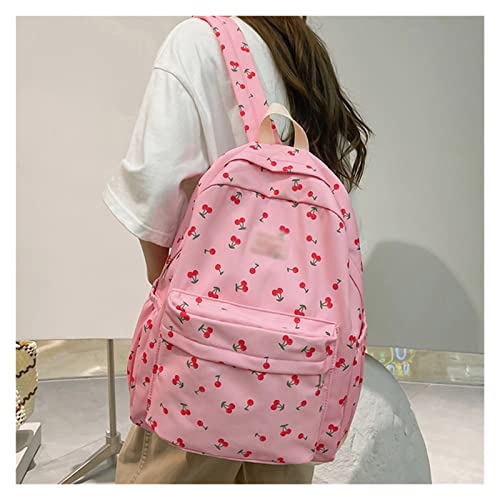 DINGZZ Waterproof Nylon Women Backpack Travel Bag Cute Schoolbag for High School Teenage Girls (Color : E, Size : 31 * 11 * 41CM)