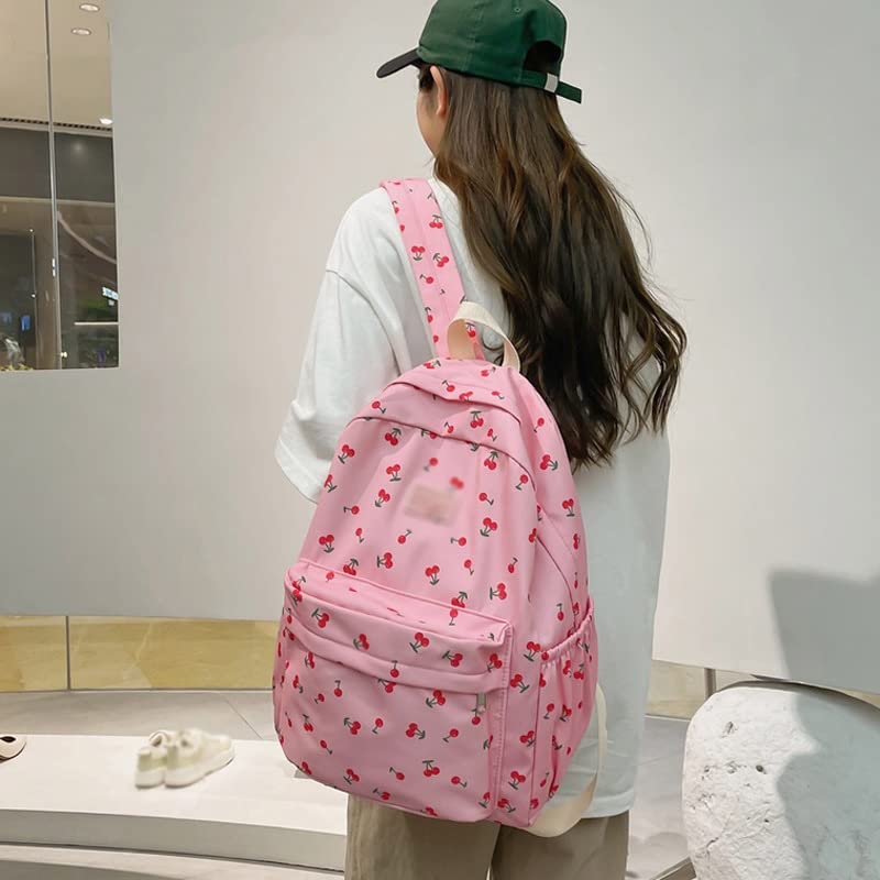 DINGZZ Waterproof Nylon Women Backpack Travel Bag Cute Schoolbag for High School Teenage Girls (Color : E, Size : 31 * 11 * 41CM)