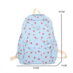 DINGZZ Waterproof Nylon Women Backpack Travel Bag Cute Schoolbag for High School Teenage Girls (Color : E, Size : 31 * 11 * 41CM)