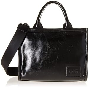 dkny hadlee sm tote, black/gunmetal