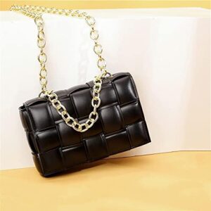 Black Cute Handbag Big Purse,Lady Shoulder Bags, Tote Bag with Fashion Rivet Chain,with Magnetic Buckle Closure