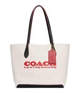 coach color-block kia tote chalk multi one size