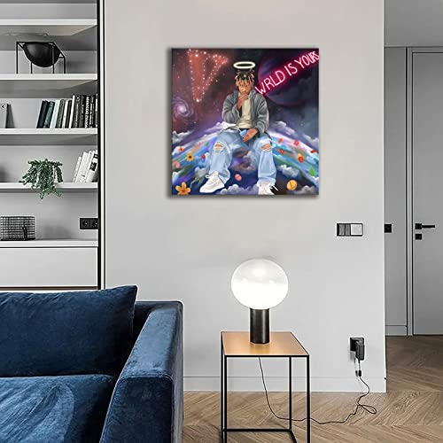 Rapper Album Cover Poster and Wall Art Picture Print Modern Family Bedroom Decor Poster American Male Hip-hop Singer Canvas Poster Wovvsu (16×16 inch,Canvas roll)