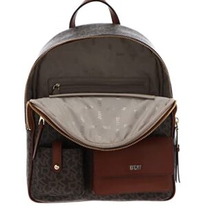 DKNY Women's Zyon Backpack Bag, Mocha/Caramel, Large