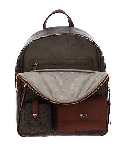 DKNY Women's Zyon Backpack Bag, Mocha/Caramel, Large