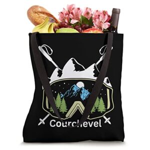 Courchevel France Ski Resort Souvenir for Skiers Tote Bag