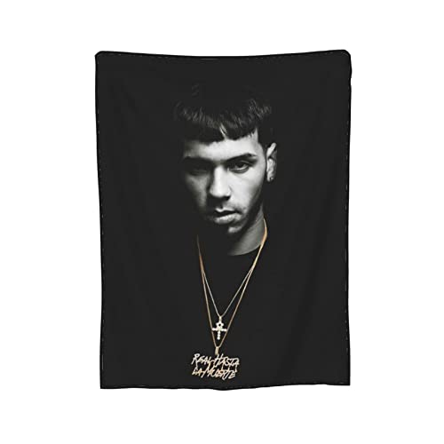 ISHAANAV Anuel Music and AA Throw Blanket for Couch Sofa Fluffy Microfiber Fleece Throw Soft, Cozy, Lightweight Anuel Music and AA