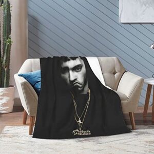 ISHAANAV Anuel Music and AA Throw Blanket for Couch Sofa Fluffy Microfiber Fleece Throw Soft, Cozy, Lightweight Anuel Music and AA