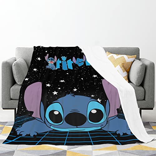 Cartoon Throw Blanket Flannel Blanket Soft Cozy Lightweight Plush Warm for Couch Bedding Decor All Season 60" x 50"