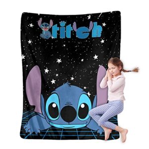 Cartoon Throw Blanket Flannel Blanket Soft Cozy Lightweight Plush Warm for Couch Bedding Decor All Season 60" x 50"