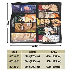 Ultra Soft Anime Flannel Throw Blanket Bedding Suitable for Travel Camping Living Room Sofa Bedroom Decoration Gifts 50"x40"