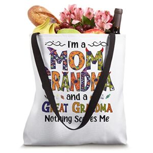 I Am A Mom Grandma And A Great Grandma Halloween Tote Bag