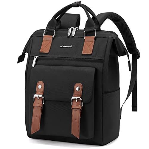 LOVEVOOK Mini Backpack for Women, Small Backpack Purse for Women Teen Girls, Cute Bookbag Fashion Daypacks for Shopping, Working or Dating, Black-Brown