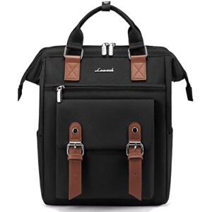 LOVEVOOK Mini Backpack for Women, Small Backpack Purse for Women Teen Girls, Cute Bookbag Fashion Daypacks for Shopping, Working or Dating, Black-Brown