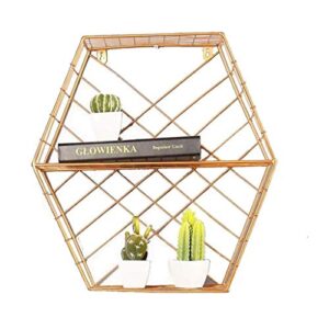 quul creative ledges, golden hexagon wall storage display decoration rack living room rack