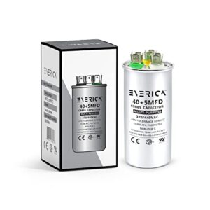 everica 40+5 uf 40/5 mfd ±6% 370v/440vac cbb65 hvac dual run circular start 40/5 440v capacitor for ac air conditioning run capacitor motor run fan start or condenser straight