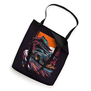 Japanese Retro Car Racing Drifting Art JDM Legend Tuning Tote Bag