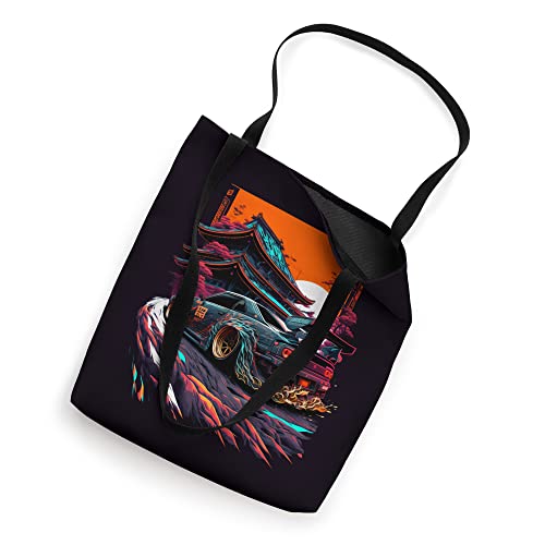 Japanese Retro Car Racing Drifting Art JDM Legend Tuning Tote Bag